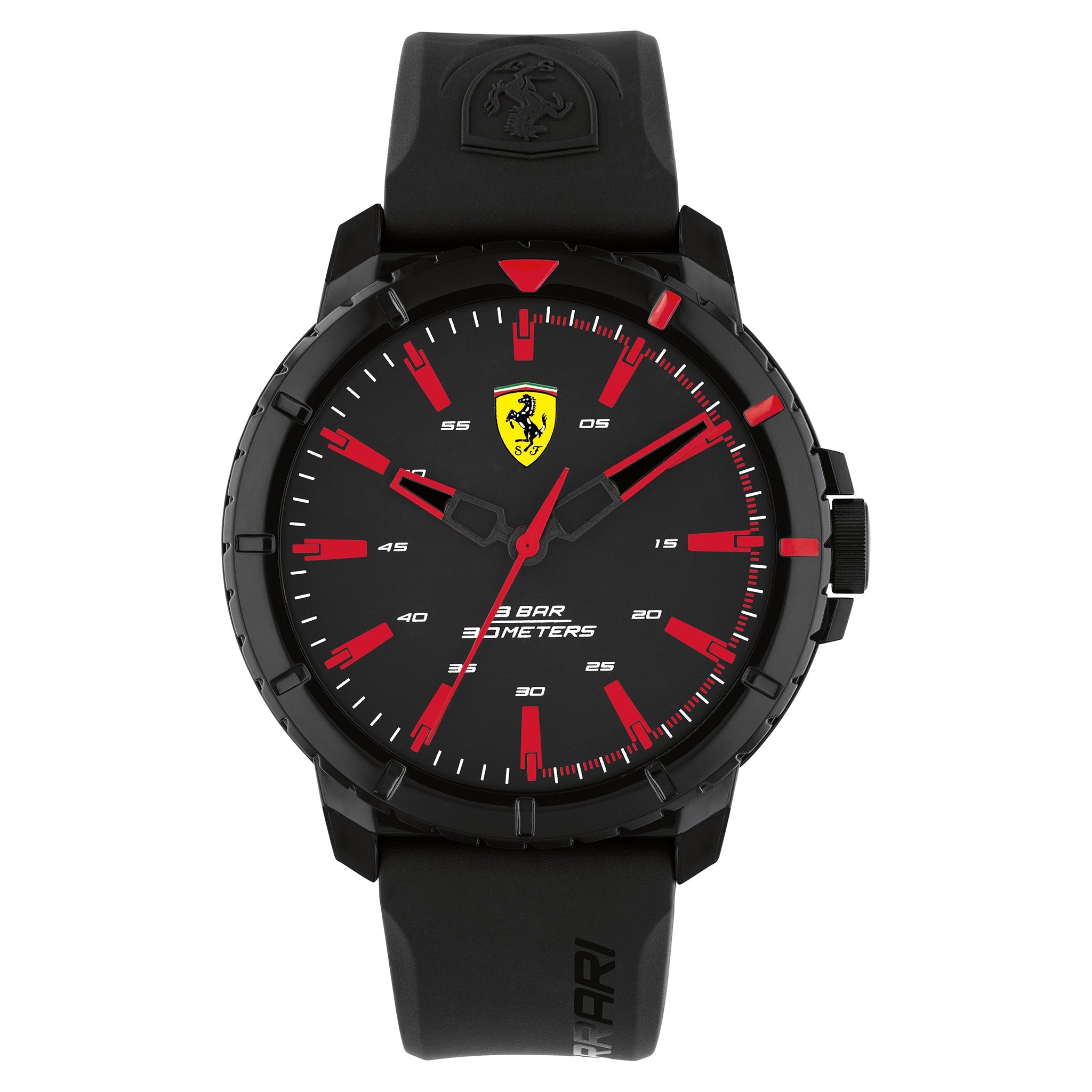Buy Scuderia Ferrari Forza Evo Black Silicone & Dial Men's Watch ...