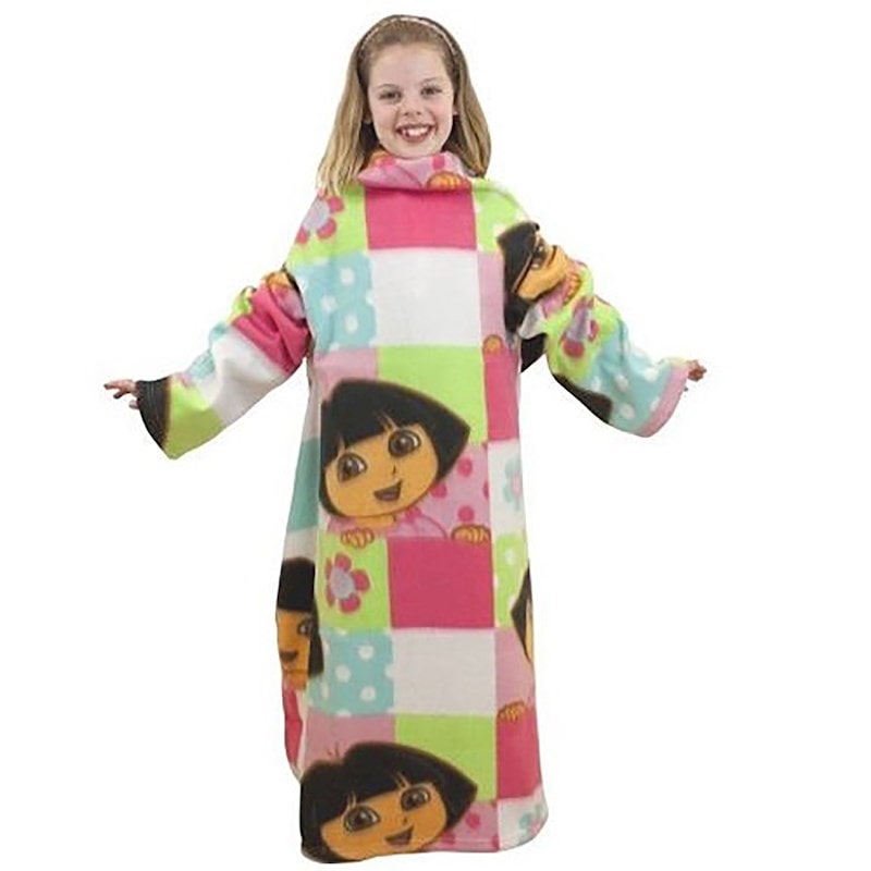 Buy Dora The Explorer Childrens Girls Buttons Sleeved Fleece Blanket ...