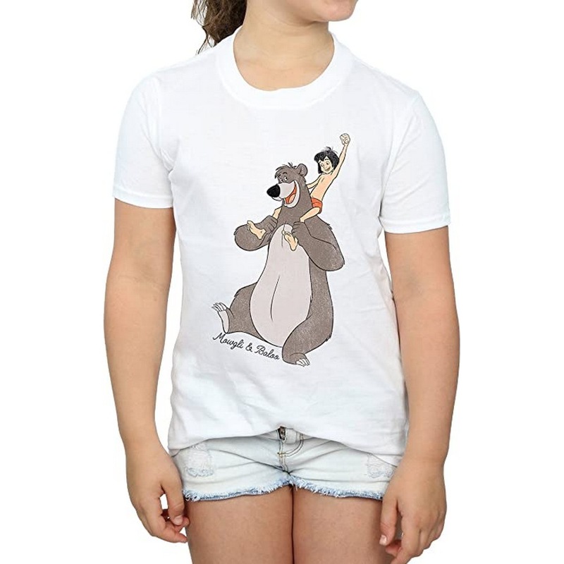Buy Jungle Book Girls Mowgli And Baloo Cotton T-Shirt - MyDeal