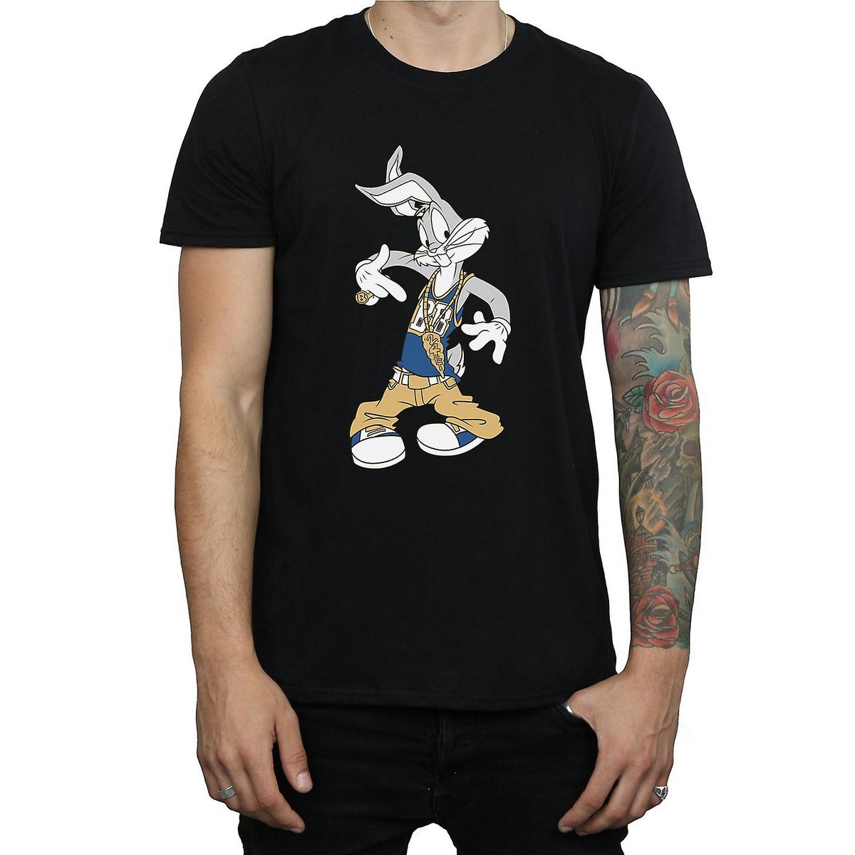 Buy Looney Tunes Mens Rapper Bugs Bunny Cotton T-Shirt - MyDeal Australia