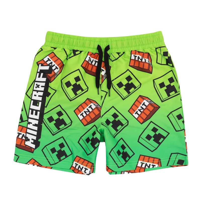 Buy Minecraft Boys Creeper Swim Shorts - MyDeal