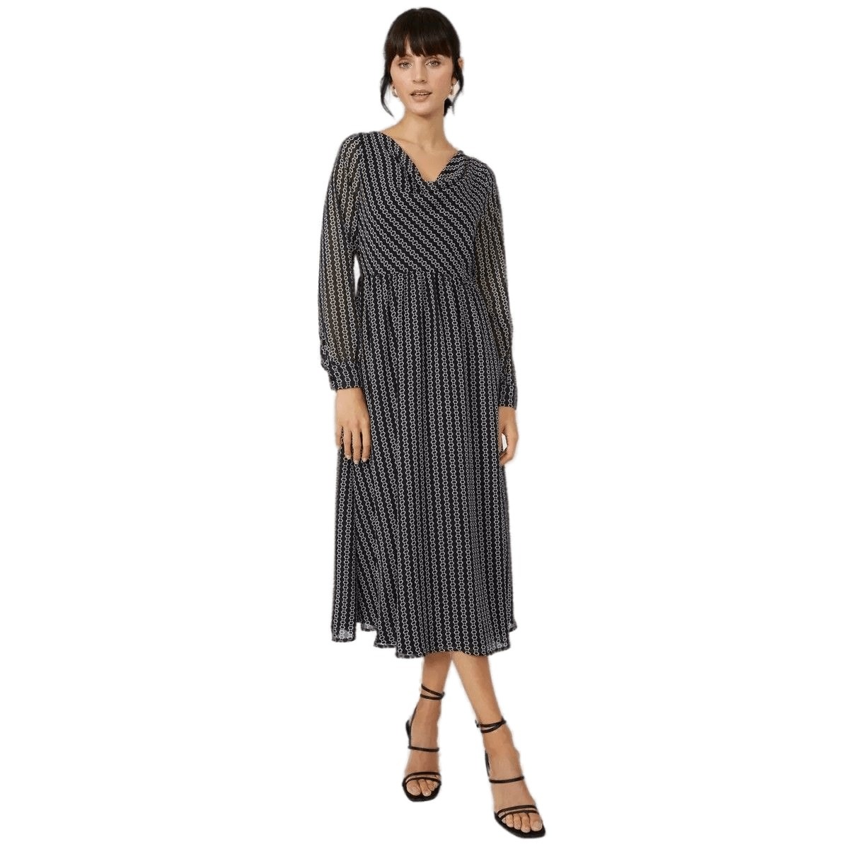 Buy Principles Womens/Ladies Chain Chiffon Cowl Neck Midi Dress ...