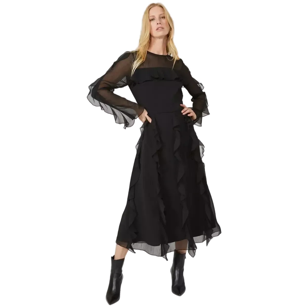 Buy Principles Womens/Ladies Chiffon Ruffle Midi Dress - MyDeal Australia