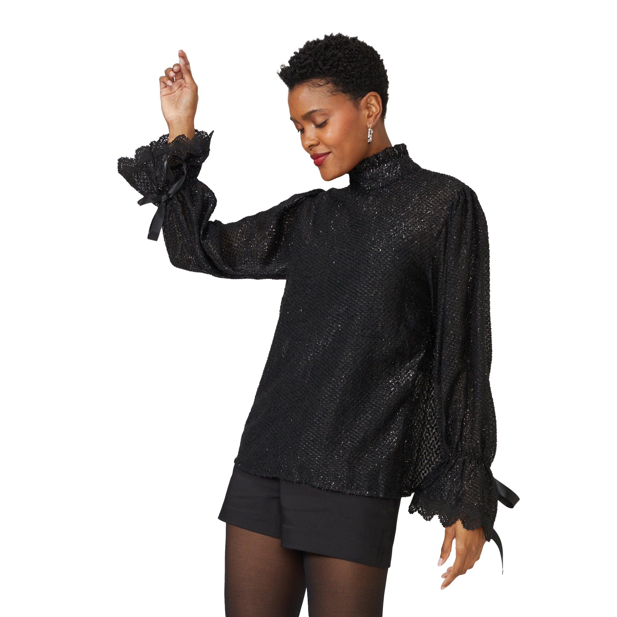 Buy Principles Womens/Ladies Metallic Tie Cuff Top - MyDeal Australia