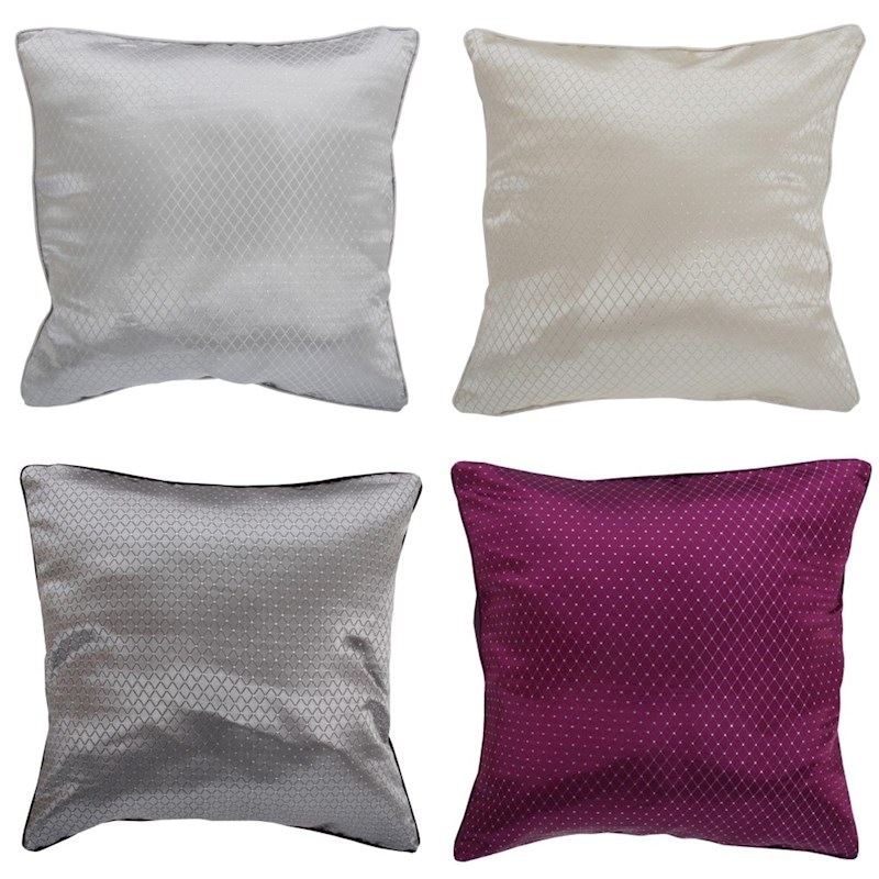 Buy Sparkle Diamond Pattern Cushion Cover With Metallic Detail - MyDeal