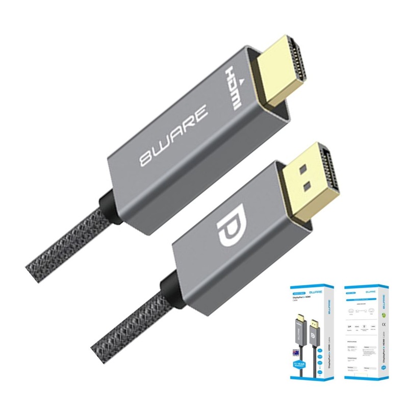 Buy 8ware 1m DisplayPort DP to HDMI Male to Male Adapter Converter ...