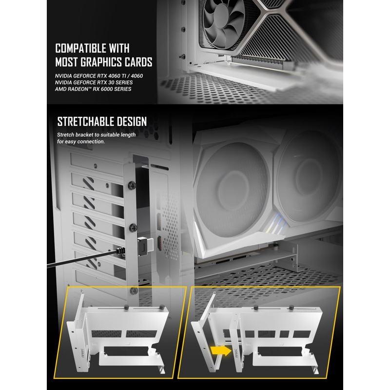 Buy Antec Adjustable Vertical PCI Bracket withPCI-E 4.0 Cable Kit White ... Buy Antec Adjustable Vertical PCI Bracket withPCI-E 4.0 Cable Kit White ...