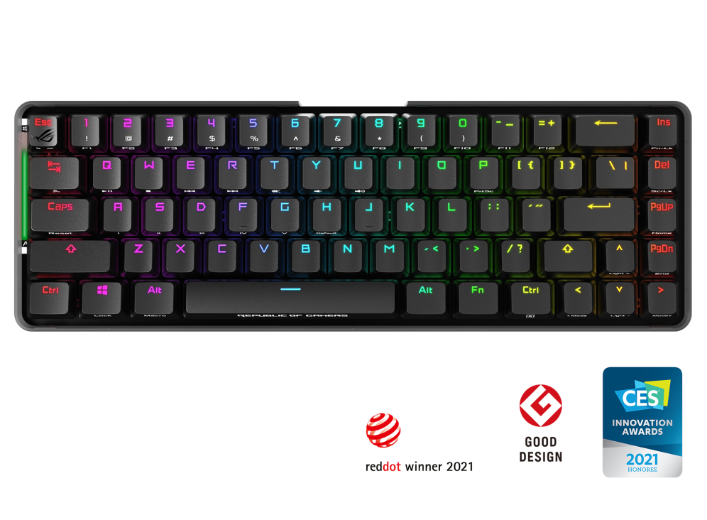 Buy ASUS M601 ROG FALCHION NX Blue Switch Compact 65% Wireless Mechanical Gaming Keyboard, 68 ...