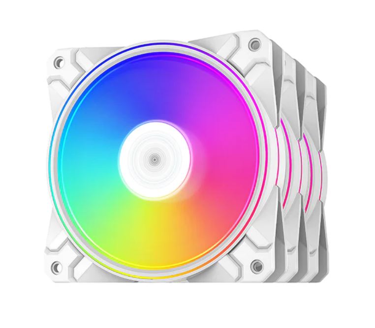 Buy DeepCool CF120 PLUS White Case Fan 3 in 1 (3-Pack) Customisable ...