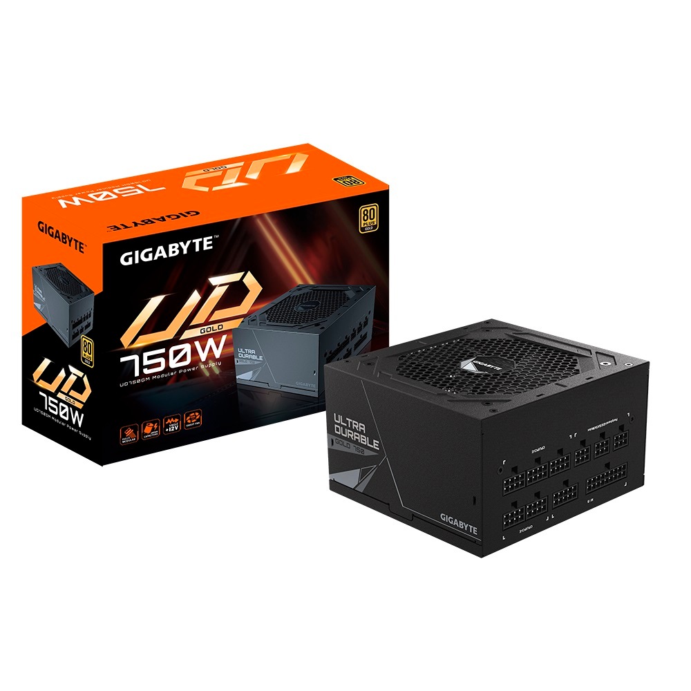 Buy Gigabyte UD750GM 750W ATX PSU Power Supply 80+ Gold >90% Black Flat ...