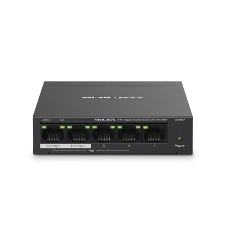 Buy Mercusys MS105GP 5-Port Gigabit Desktop Switch with 4-Port PoE+, 10 ...