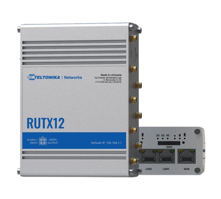 Buy Teltonika RUTX12 - Industrial Dual Modem and Dual SIM CAT6 4G LTE ...