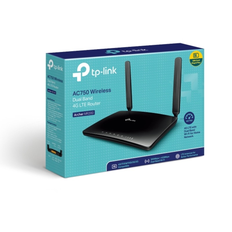 Buy TP-Link Archer MR200 AC750 Wireless Dual Band 4G LTE Router 300Mbps ...