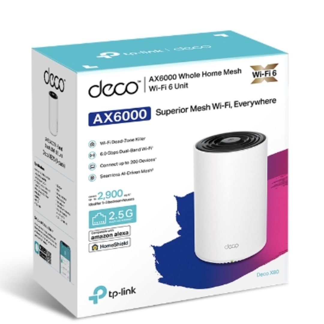 Buy TP-Link AX6000 Dual-Band Mesh WiFi 6 System (Deco X80(1-pack ...
