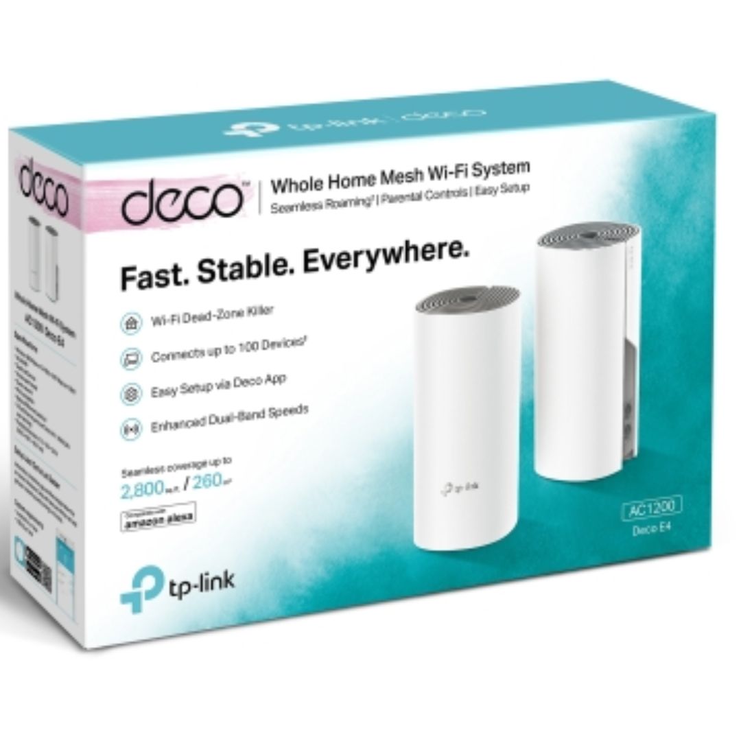 Buy TP-Link Deco E4(2-pack) AC1200 Whole Home Mesh WiFi System~ 260sqm ...