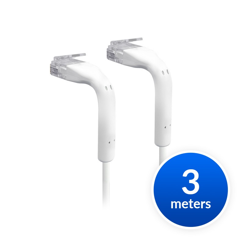 Buy Ubiquiti UniFi Patch Cable Single Unit, 3m, White, End Bendable to ...