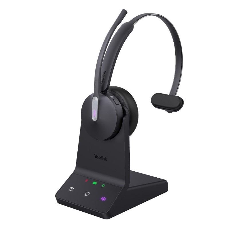 Buy Yealink WH64 Mono UC DECT Wireless Headset, DECT Bluetooth Hybrid Wireless Technology, 3-Mic ...