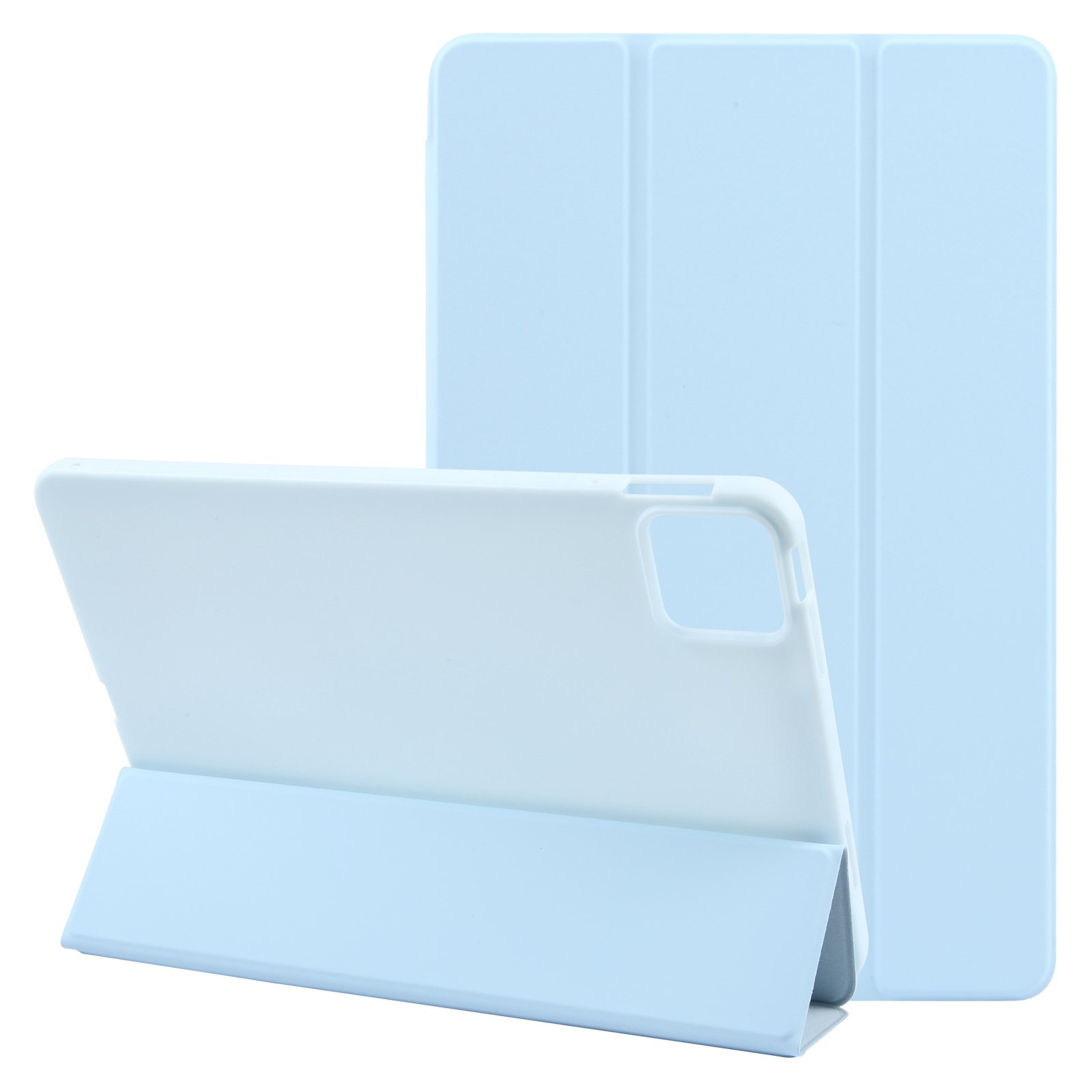 Buy For iPad Air 13-inch (M3) Case, 3-Fold PU Leather Cover,Sky Blue ...