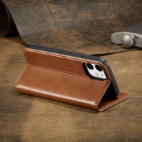 Buy For iPhone 12 mini Case Leather Flip Wallet Folio Cover with Stand ...