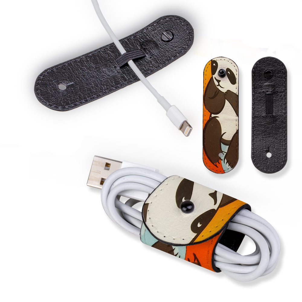 Buy Universal Cable Cord Wrap (100mm x 30mm), Paper Leather, Pandas ...