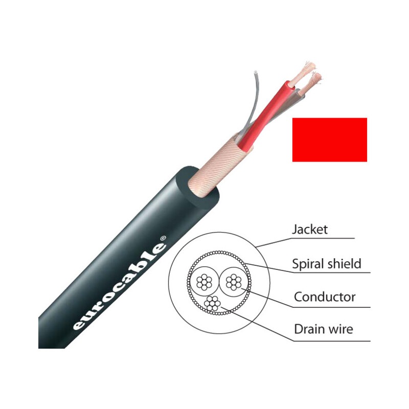 Buy LK02R6E-1MT EUROCABLE Red Audio / Mic Cable - 1M Extra Flex Per ...
