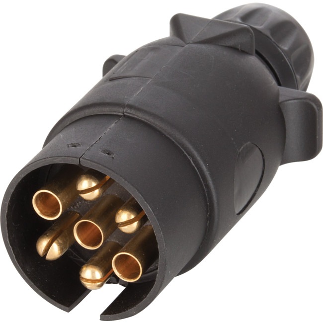Buy PP2052 7 Pin Large Round Trailer Plug Screw Down Terminals 7 PIN ...