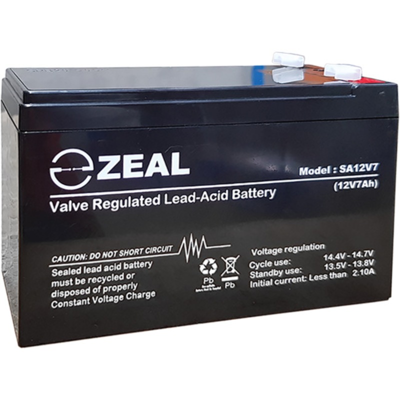 Buy SA12V7 Zeal 7Ah 12V Sla Battery F1 Alternative To Ps1270 - MyDeal