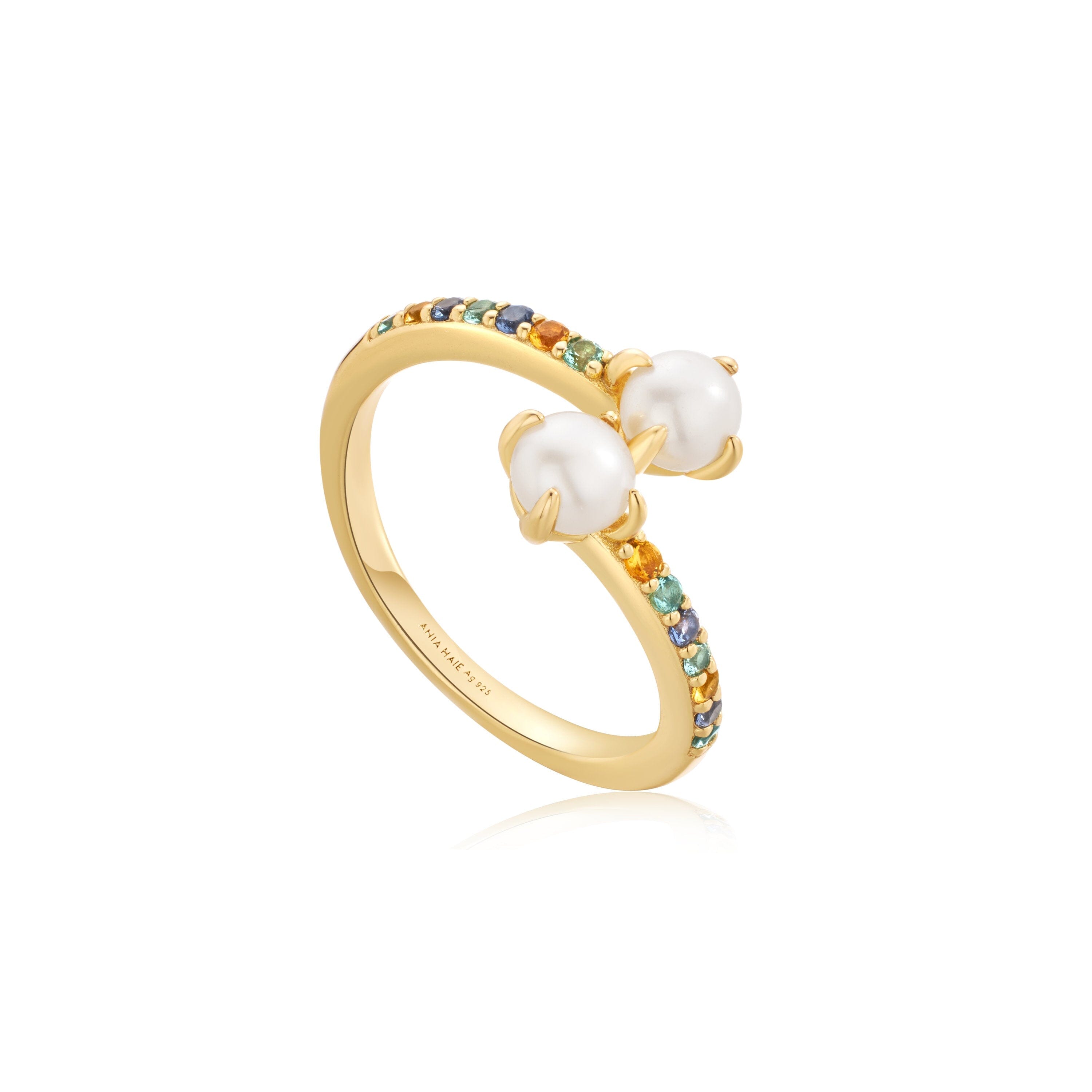 Buy Ania Haie Gold Gem Pearl Adjustable Wrap Ring - MyDeal Australia
