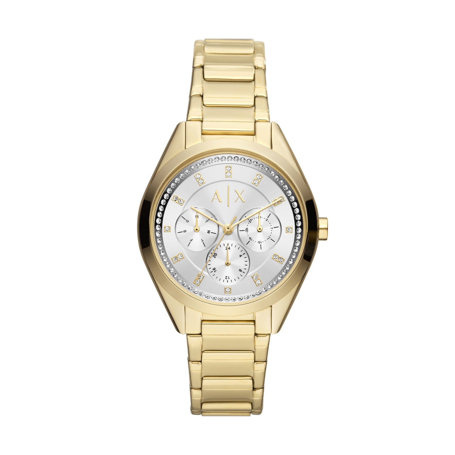 Buy Armani Exchange Lady Giacomo Gold Women's Watch AX5657 Stainless ...