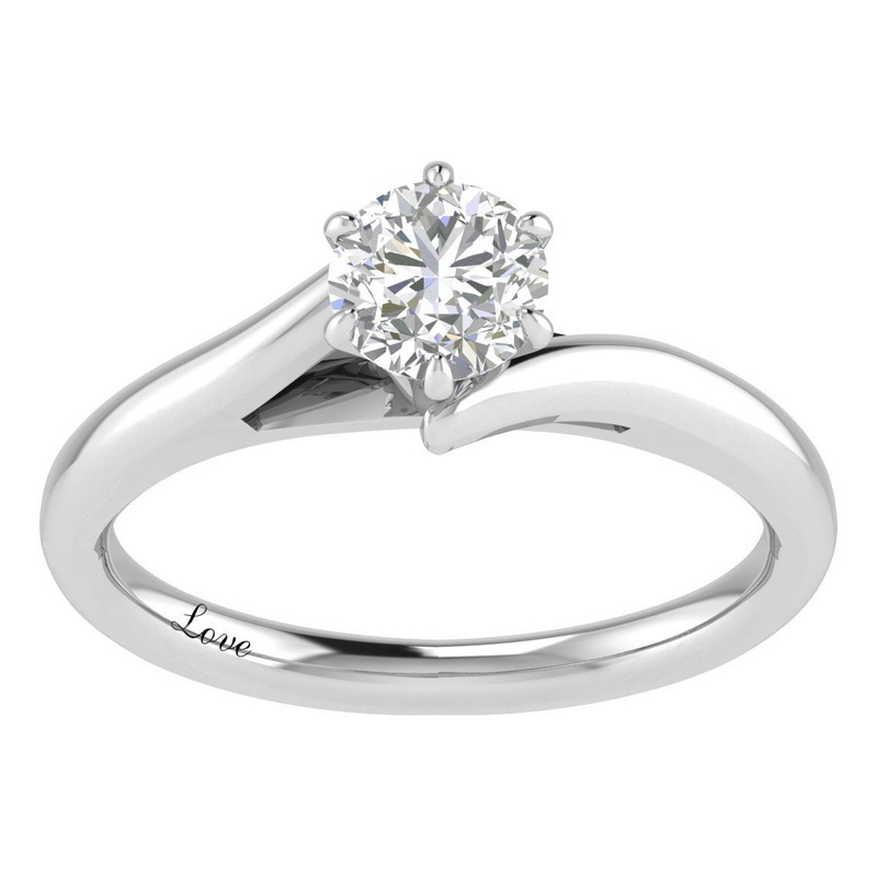 Buy Bevilles Facets of Love Solitaire Ring with 0.60ct Diamond in 18ct ...