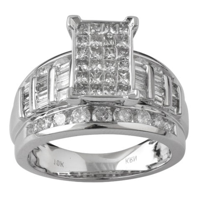Buy Bevilles Invisible Princess Ring with 2.00ct of Diamonds in 10ct ...