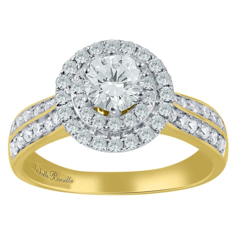 Buy Bevilles Love by Michelle Beville Double Halo Solitaire Ring with 1 ...