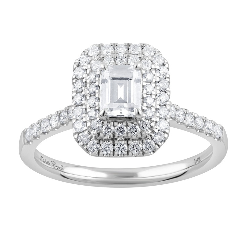 Buy Bevilles Love By Michelle Emerald Cut Solitaire Ring with 0.70ct of ...
