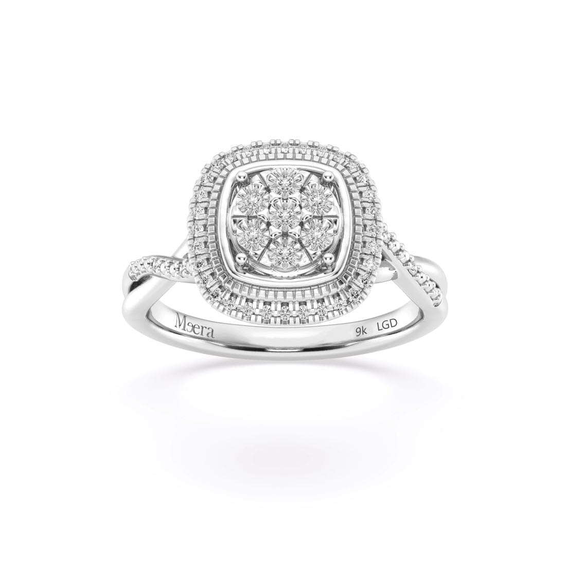 Buy Bevilles Meera Halo Ring with 0.15ct of Laboratory Grown Diamonds ...