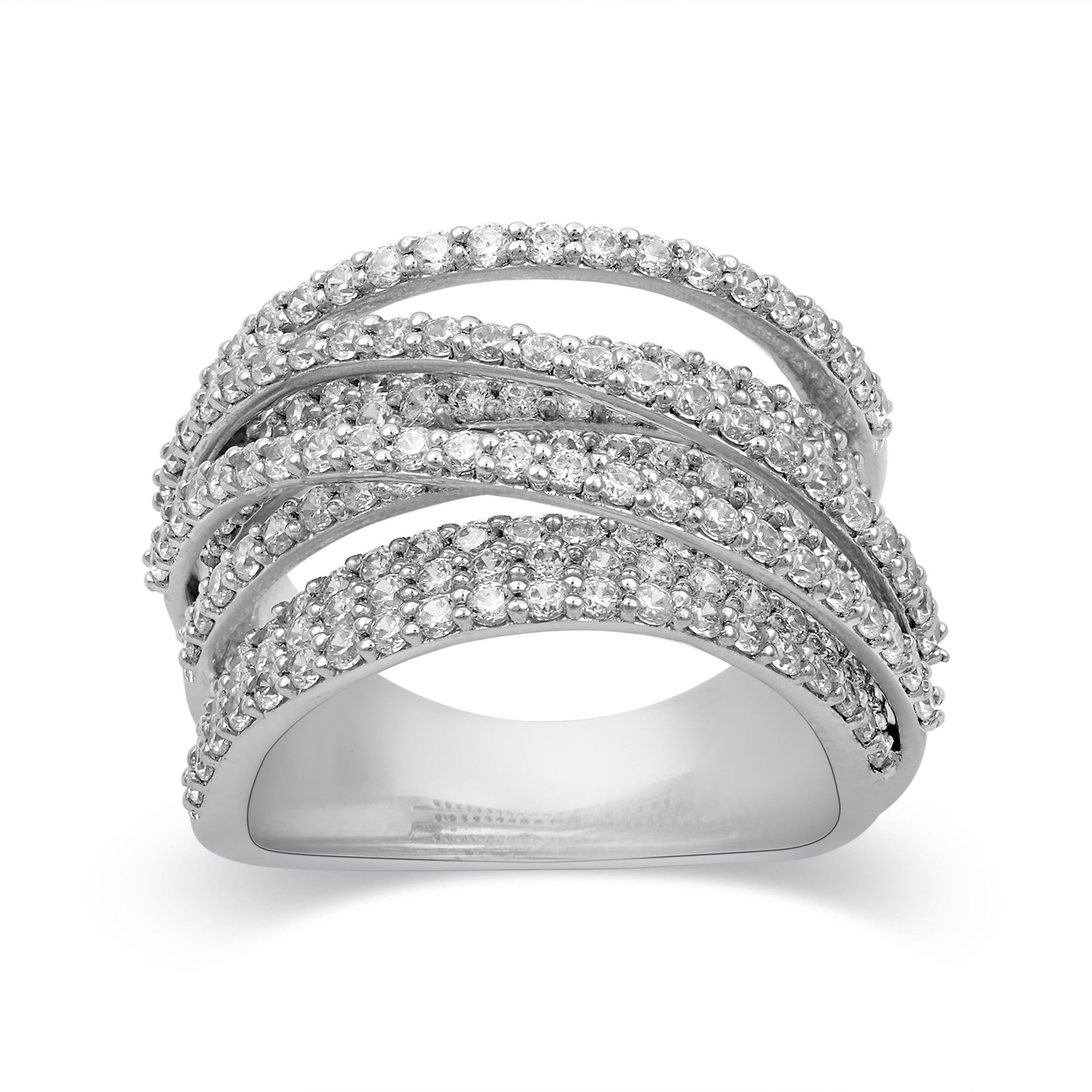 Buy Bevilles Meera Multi Row Ring with 2.00ct of Laboratory Grown ...