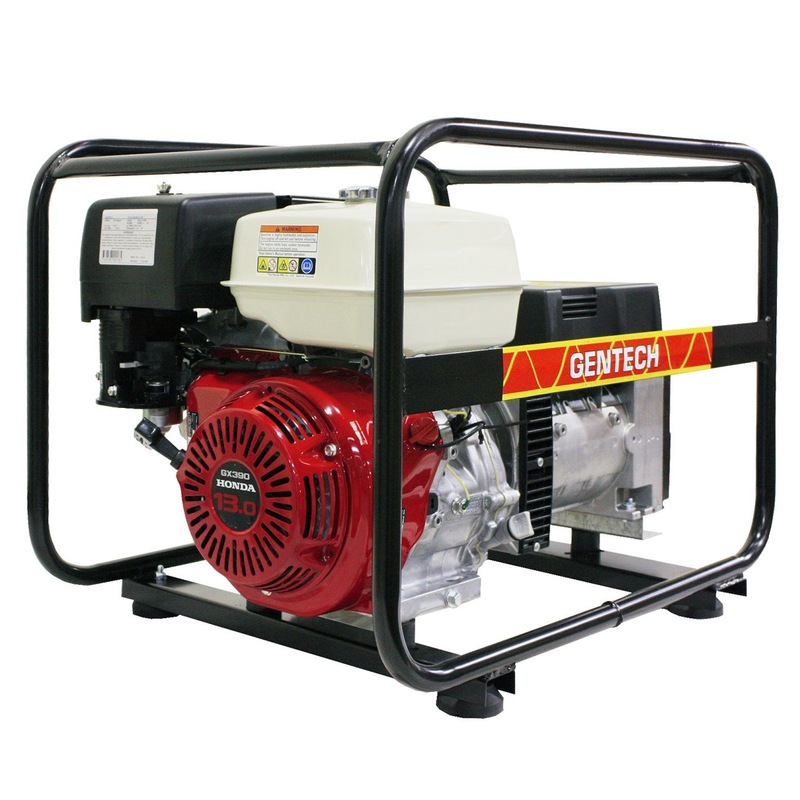 Honda Generator 7 kVA Portable Petrol Powered Honda GX390 Gentech ...