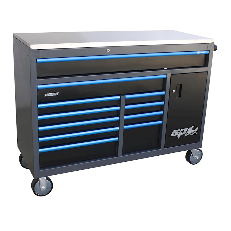 Buy SP Tool Box Roller Cabinet 11 Drawer Cupboard Stainless Steel Top ...