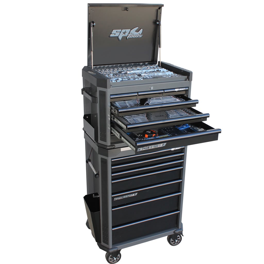 Buy SP Tools Kit 14 Drawer Tool Box Roller Cabinet 296 pc Metric SAE ...