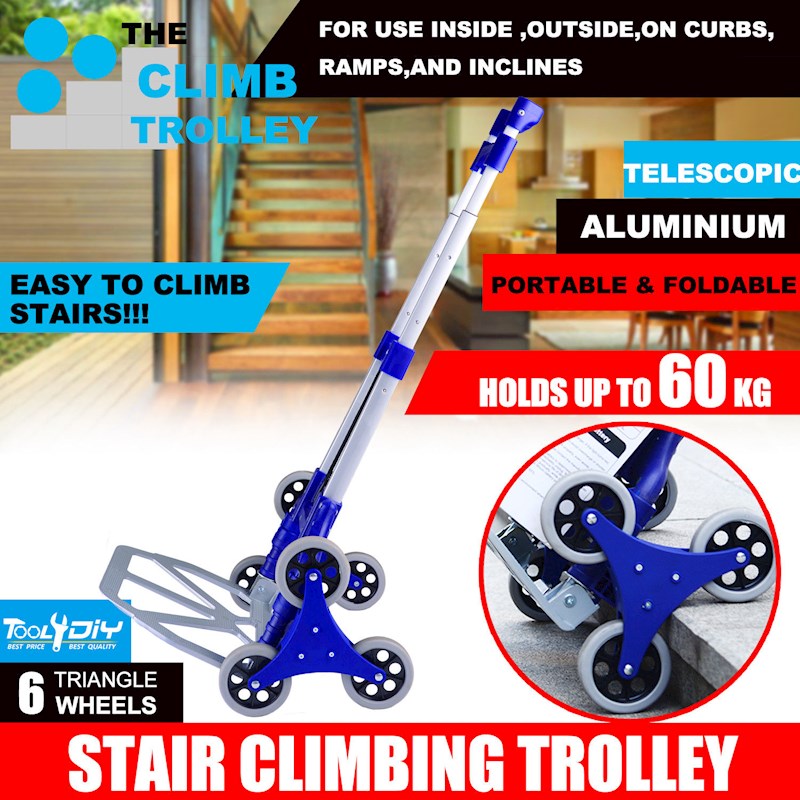 Buy Aluminum Folding Hand Trolley Steps Stair Climbing Truck Transport ...