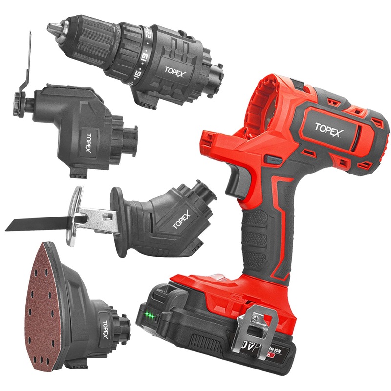 Buy TOPEX 20V 4IN1 Multi-Tool Combo Kit Cordless Drill Sander ...