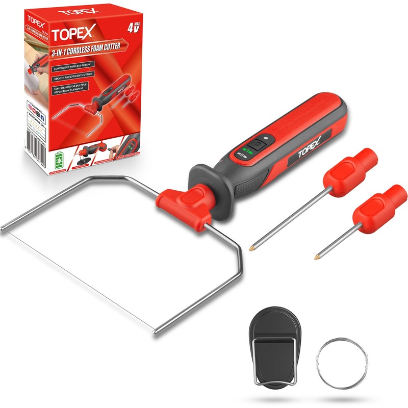 Buy TOPEX 4V 3-IN-1 Cordless Foam Cutter, Hot Knife Engraving Kit ...