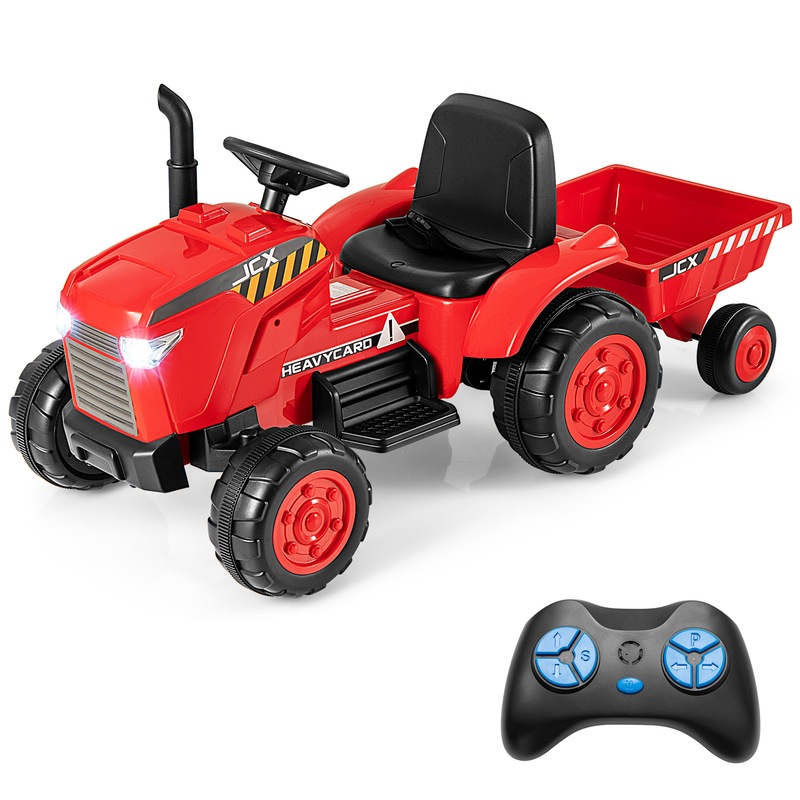 Buy Costway 12V 2-in-1 Ride On Car Electric Remote Control Tractor w ...
