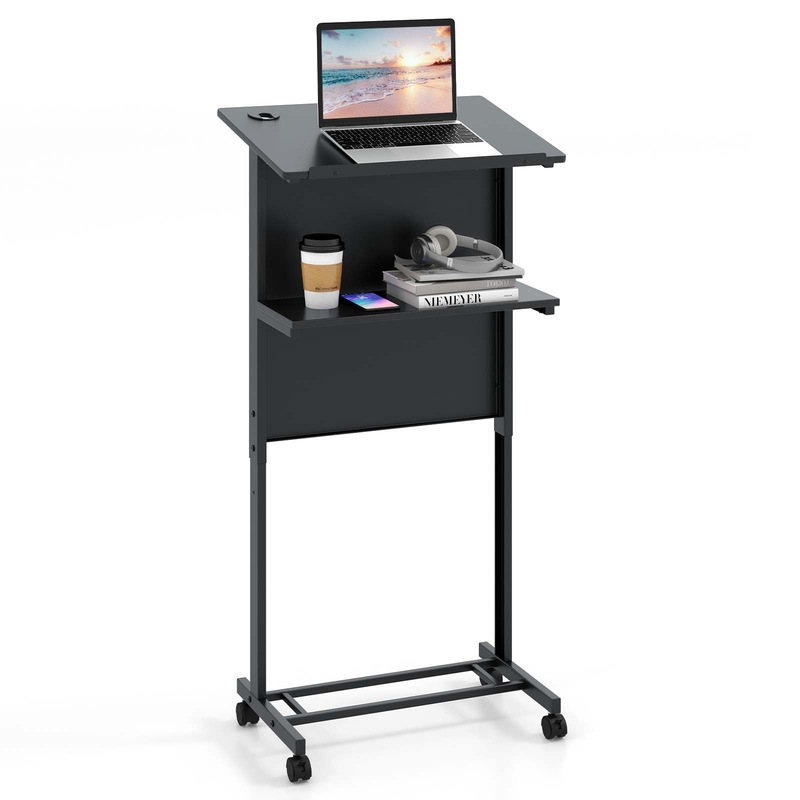 Buy Costway 3-Position Height Adjustable Lectern Table Standing Desk ...