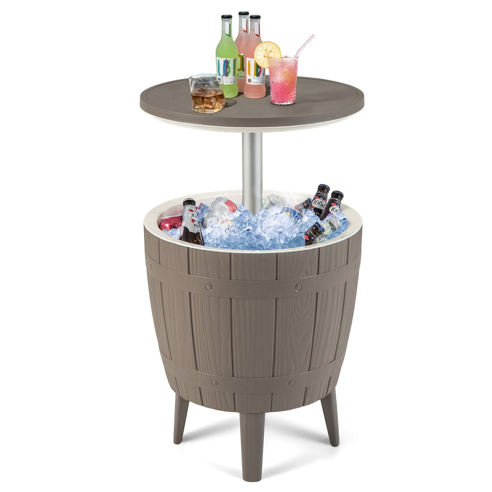 Buy Costway 37L Ice Bucket Coller Bar Table Icebox Outdoor Setting ...