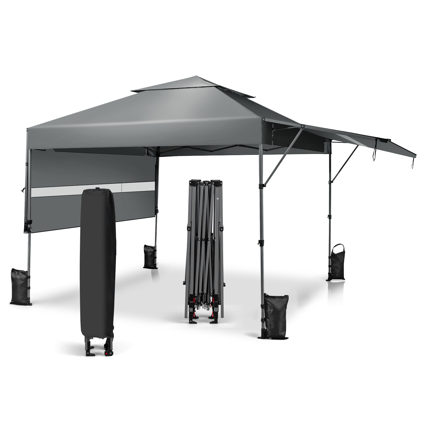 Buy Costway 3x5.3m Portable Gazebo Pop-up Canopy Tent Marquee W/Dual ...