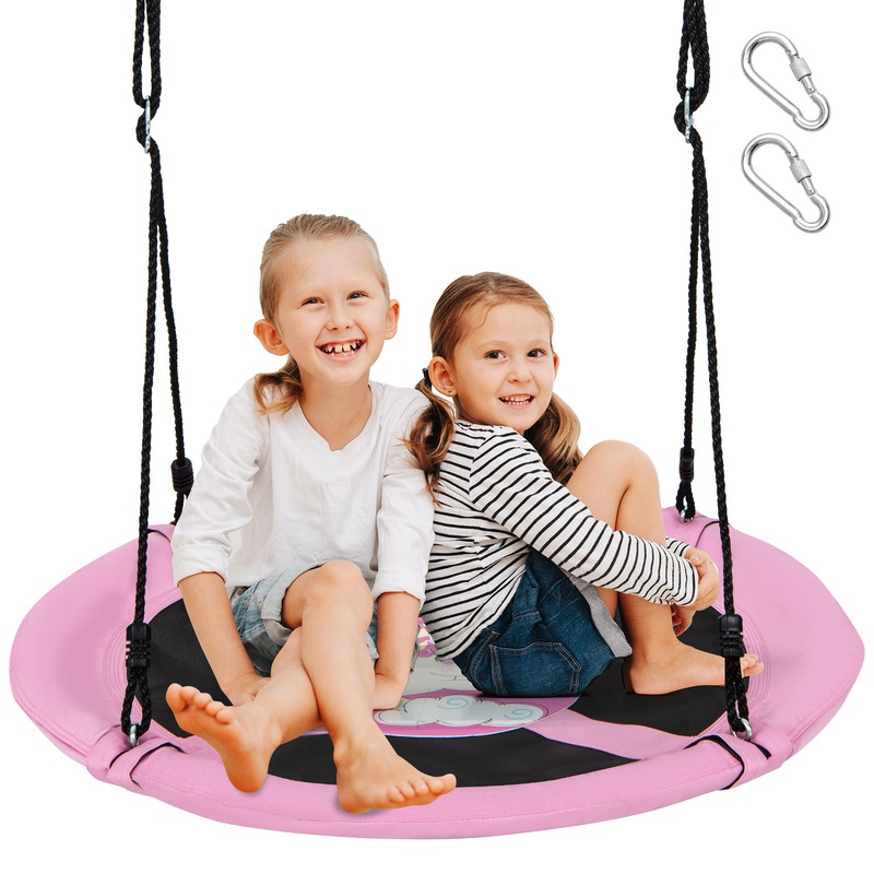 Buy Costway 100cm Kids Tree Swing Waterproof Flying Saucer Swing Seat ...