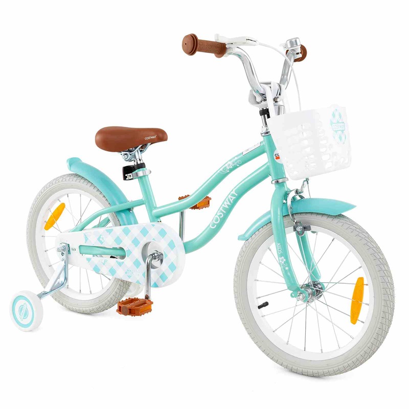 Buy Costway 40cm Bike Training Bicycle w/Detachable Training Wheels ...