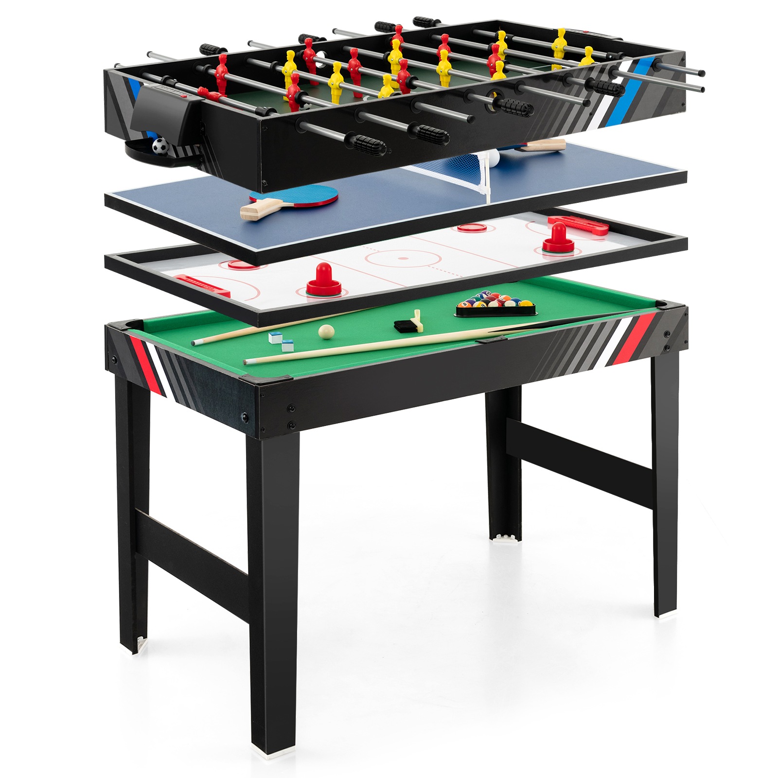 Buy Costway 4in1 Foosball Game Soccer Table Set Multi-fuction Games ...