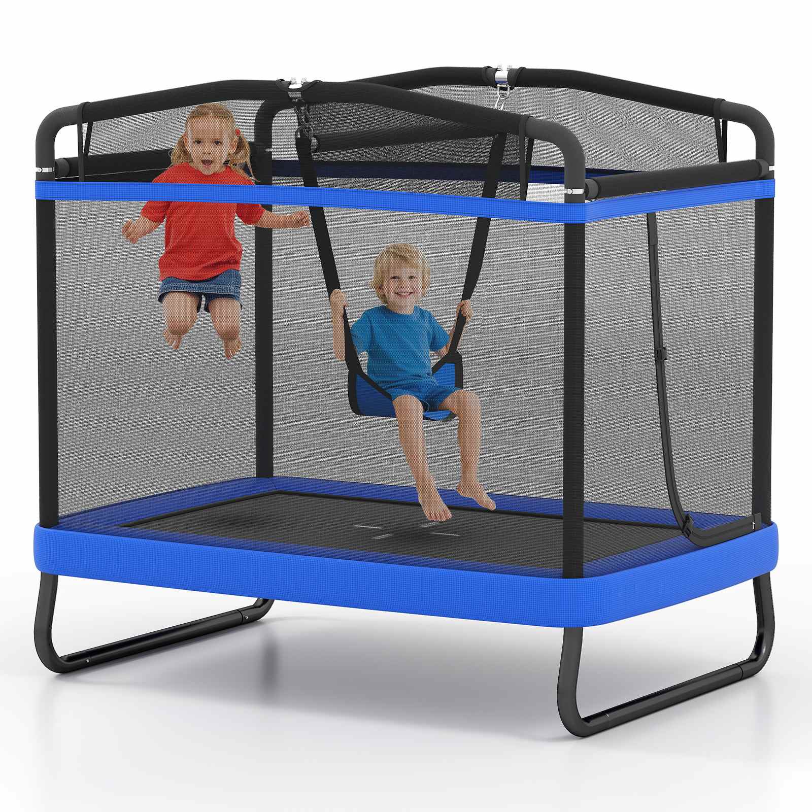 Buy Costway 6 FT Trampoline w/Swing Horizontal Bar & Enclosure Net ...