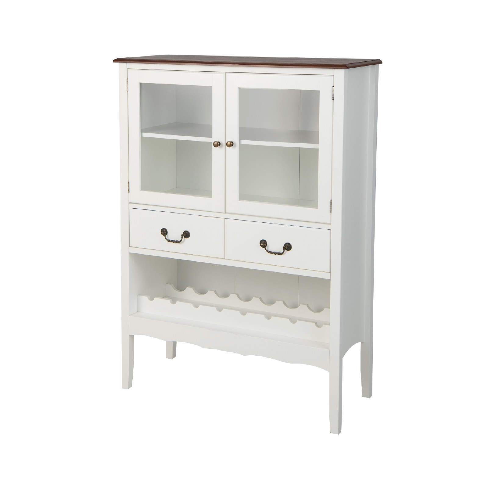 Buy Costway Kitchen Sideboard Buffet Wine Cabinet w/Wine Rack White ...